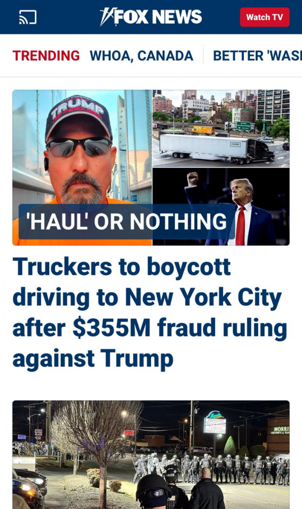 Truckers & Truck Companies Boycott NYC - Warrior Peons